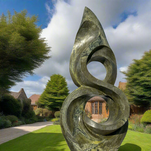 "Tranquility" stone carving garden sculpture - African Masters of Stone