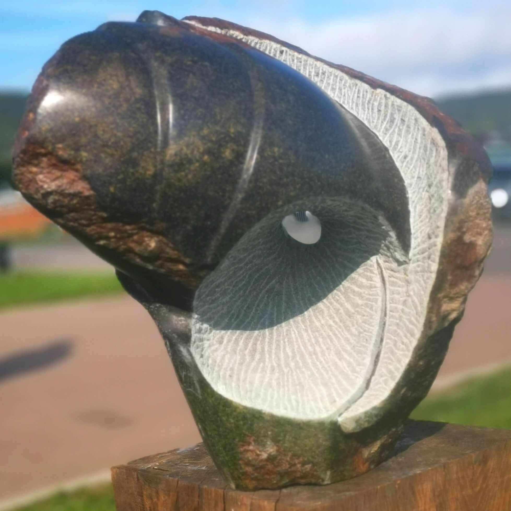"Family" contemporary hand-carved sculpture. African Masters of Stone