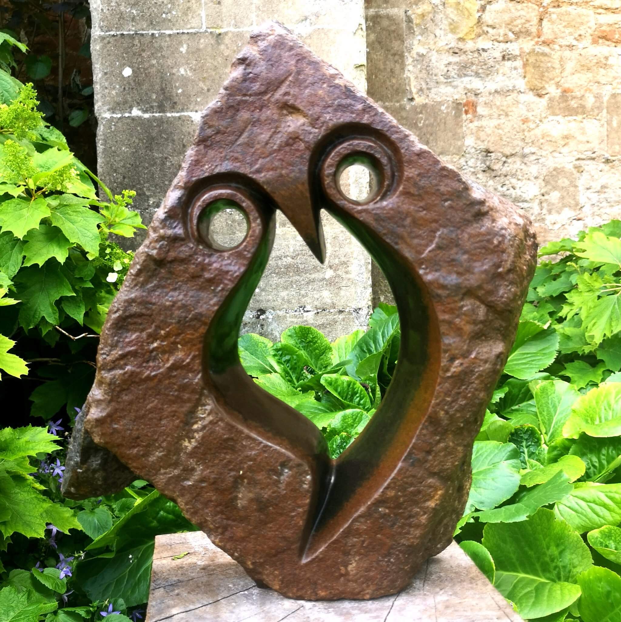 "Family" contemporary hand-carved sculpture. African Masters of Stone